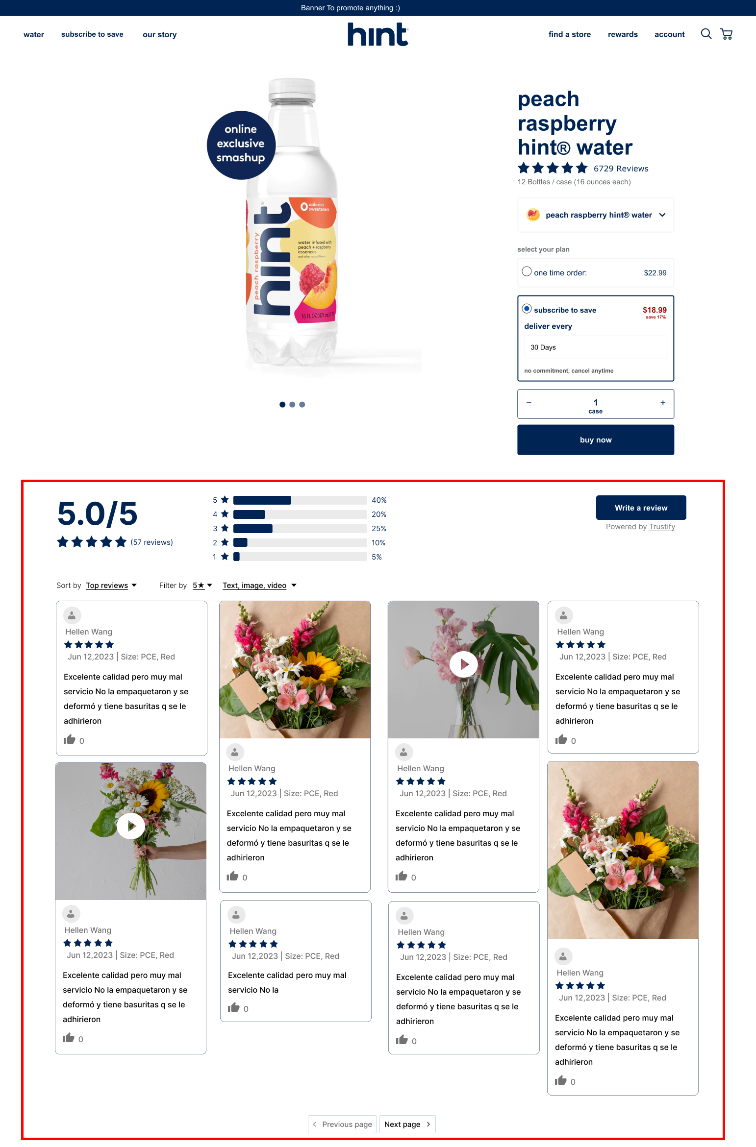 Showcase the review widget on your online store - Trustify Reviews