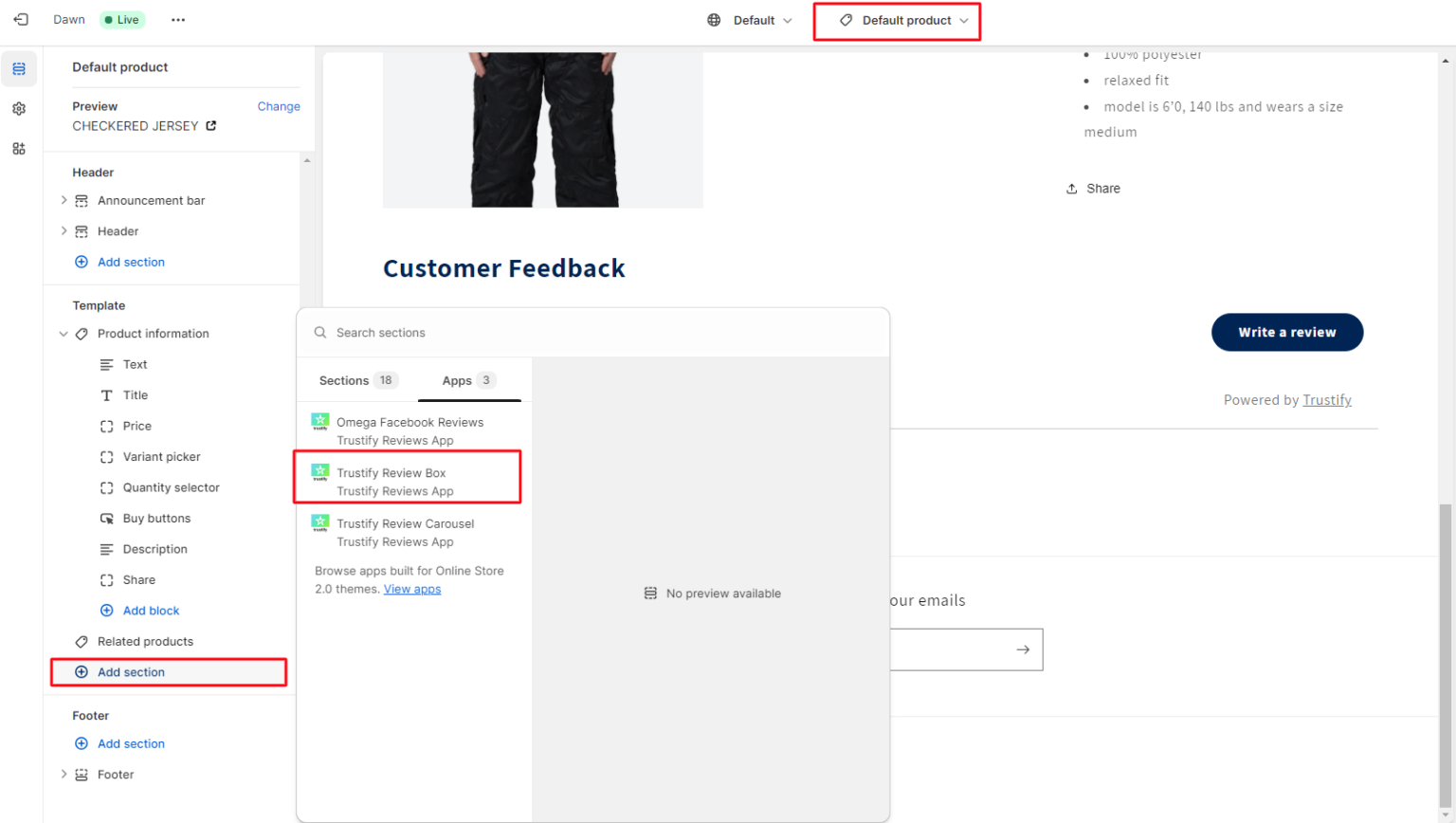 Showcase the review widget on your online store - Trustify Reviews
